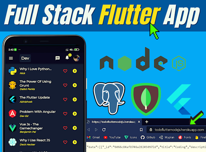 Build ui and backend for your app with flutter and nodejs by Abhishvek ...