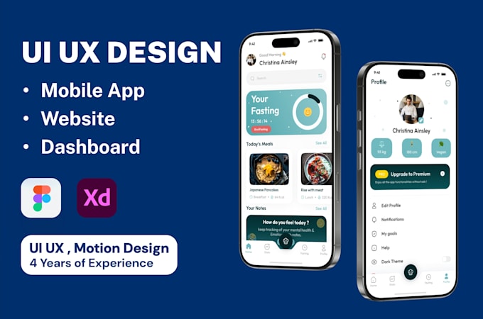 Create modern website, mobile app and web app ui ux designs by Uxui46 ...