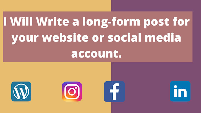Write a long form blog or social media post by Ajscreativespot | Fiverr
