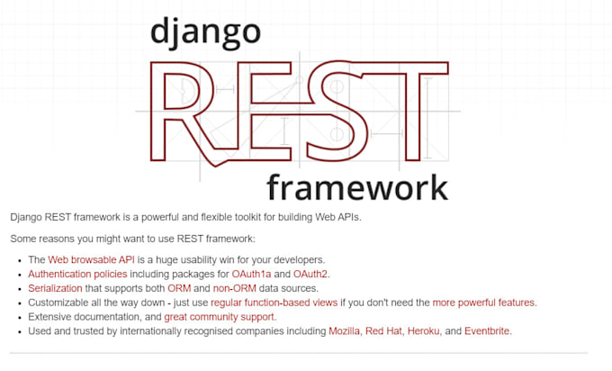 Do django backend projects for you by Faizankarim106 | Fiverr