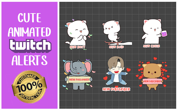 Create cute custom animated alerts by Udinovpro | Fiverr