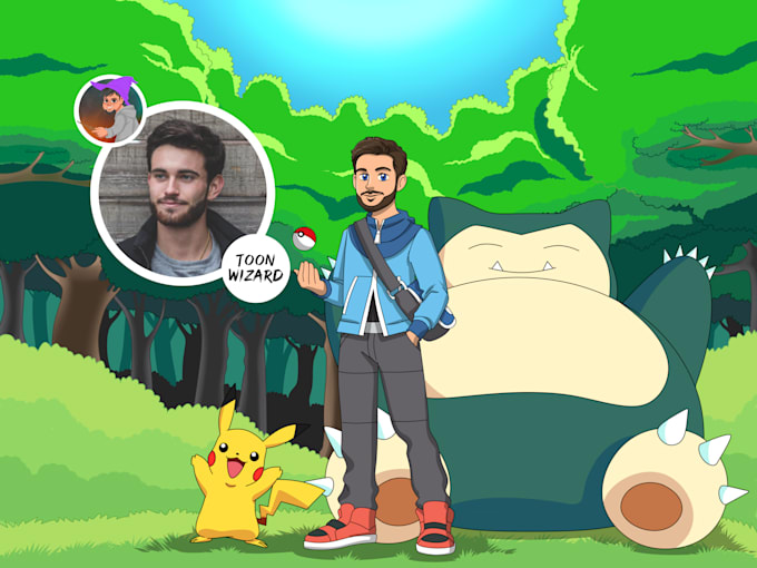Turn you into a pokémon character by Toonwizard | Fiverr