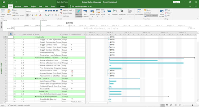 Create ms project gantt chart and project plans by Shahedkhalid55 | Fiverr