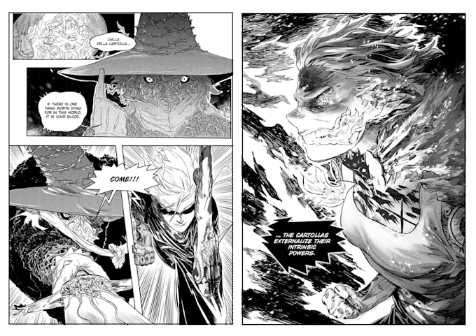 Draw a high level manga or comic pages for you by Levitonin | Fiverr