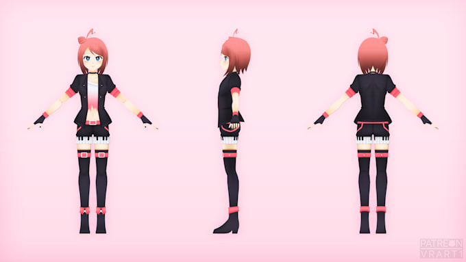 Vtuber, vrchat, vrchat 2d and 3d avatar model by Mackkyjoe | Fiverr