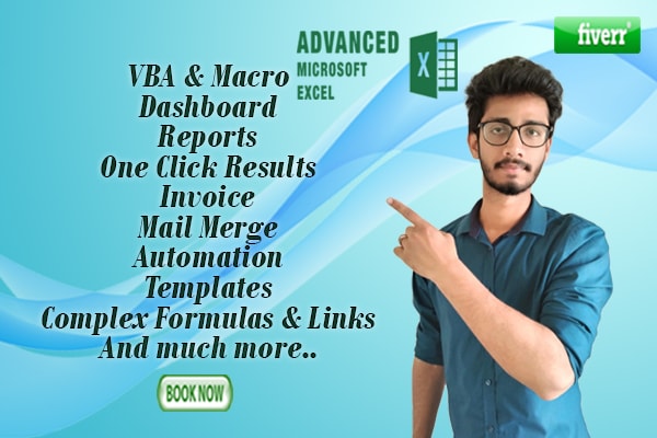 Serve you with excel vba macro, excel dashboard, excel reports, excel mail merge by Osafsm | Fiverr