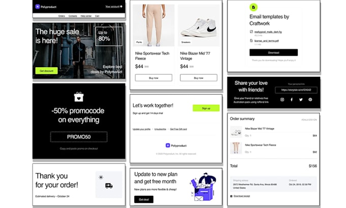 Design a professional html email template or newsletter by Yumnarshad8 ...