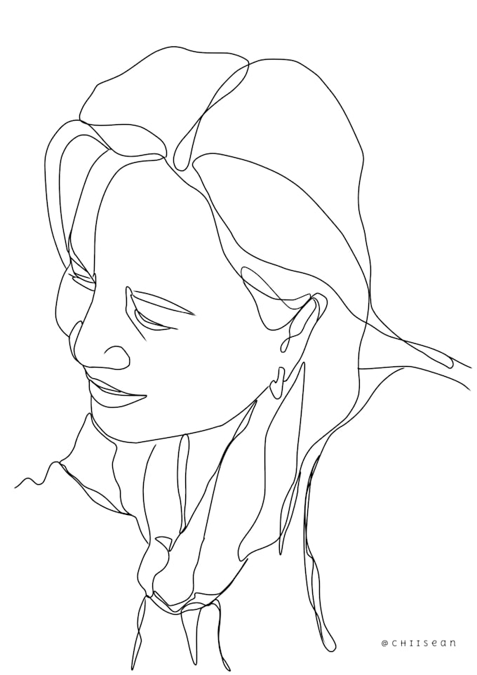 Do a stylized line art by Chiisean | Fiverr