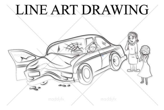 Create technical line art drawing line illustration by Maddyfx | Fiverr