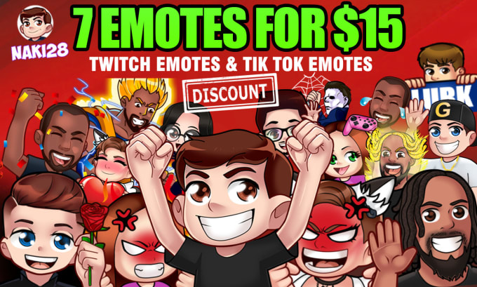 Créez des émoticônes twitch, des émotes tik tok et des badges personnalisés