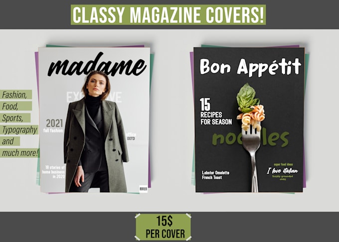 Design classy magazine cover and magazine ad by Tooba_tayyeba | Fiverr