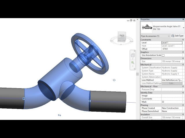 Create revit pipe fittings accessories parametric content by Revitasium ...