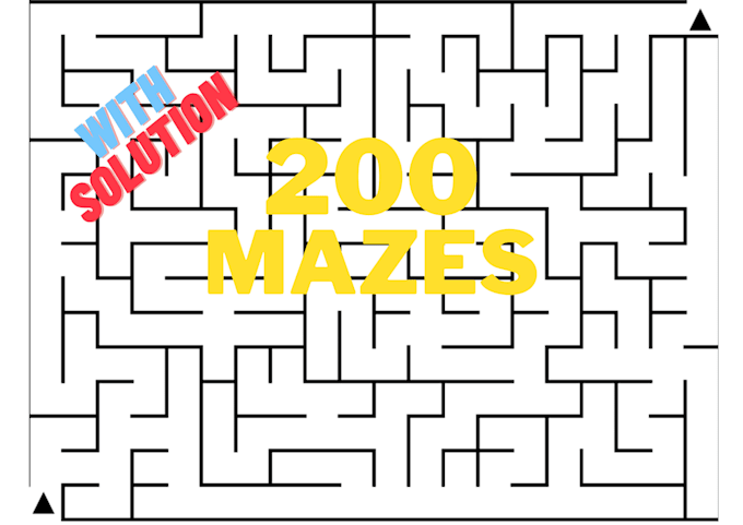 Send 200 maze pages with solution for activity books for amazon kdp by ...