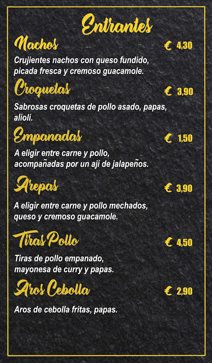 Restaurant menu clothing design business cards poster by Undajung | Fiverr