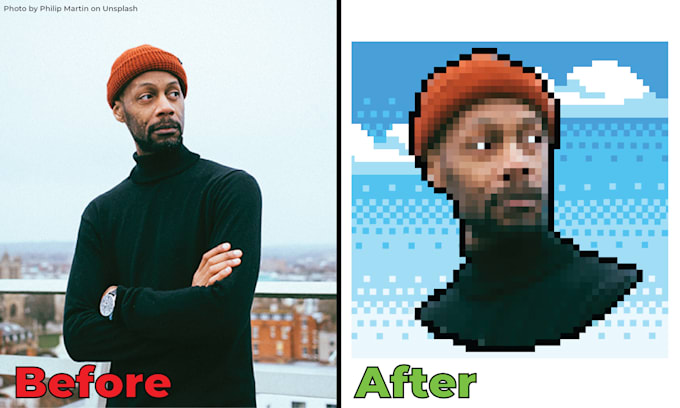 Create your photo into 8 bit pixel art by Artpalael | Fiverr