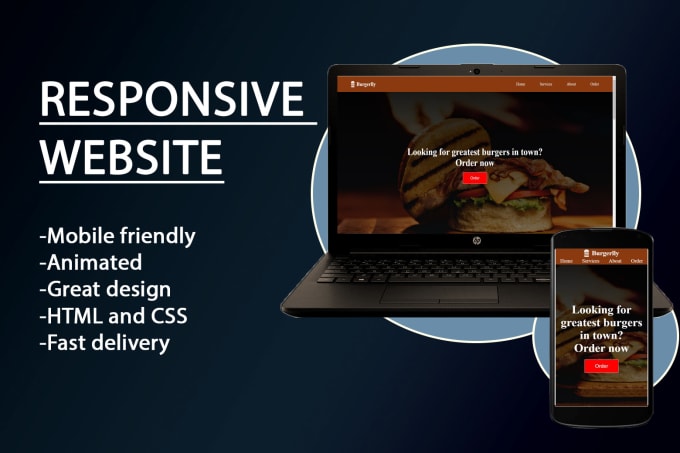 Create A Responsive Landing Or Sales Page Using Html Css By Atikyounus