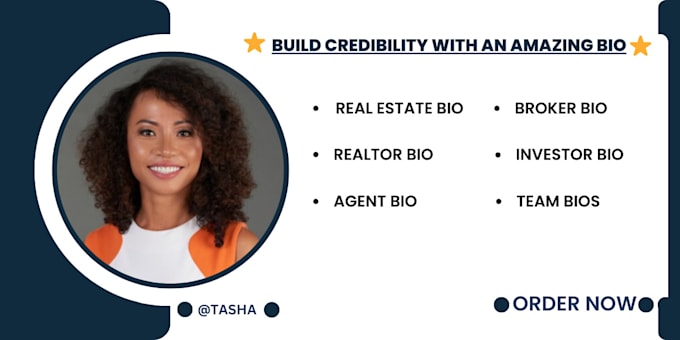Write a great real estate bio, realtor bio, or agent bio by Tasha1313 ...