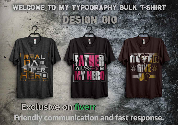 Do an awesome creative bulk typography t shirt design by Raselab98 | Fiverr