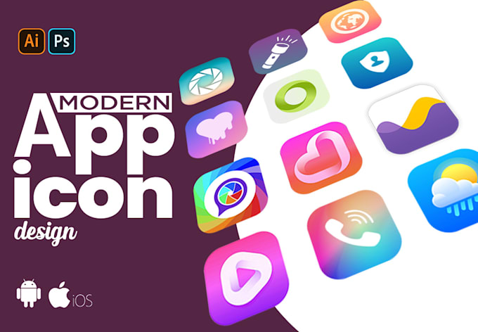 Create awesome modern app icon logo for ios android in 24 hours by ...