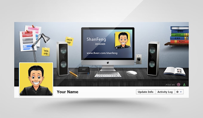 Design a professional facebook fanpage timeline cover by Shanfeng | Fiverr