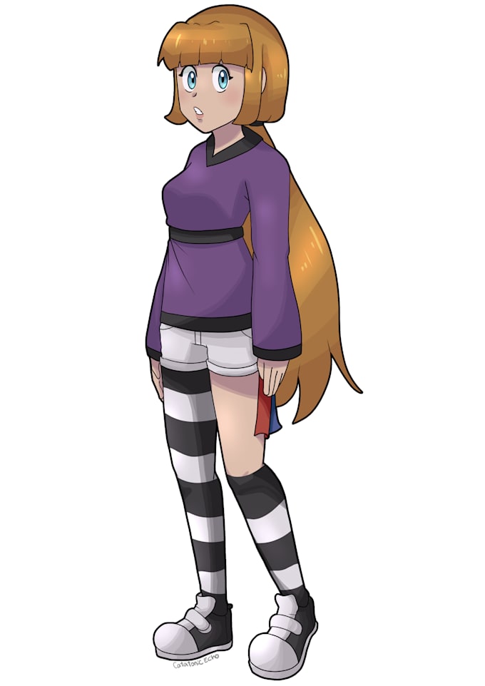 Draw pokemon style illustrations by Morenaituarte | Fiverr