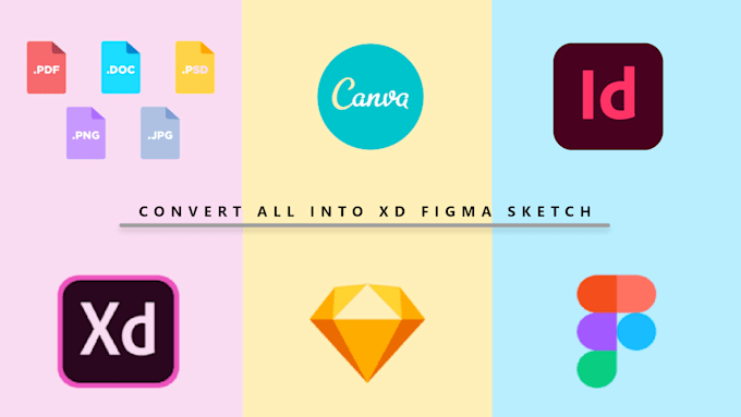 Convert pdf,png,canva,indesign into xd, figma by Farhan028 | Fiverr
