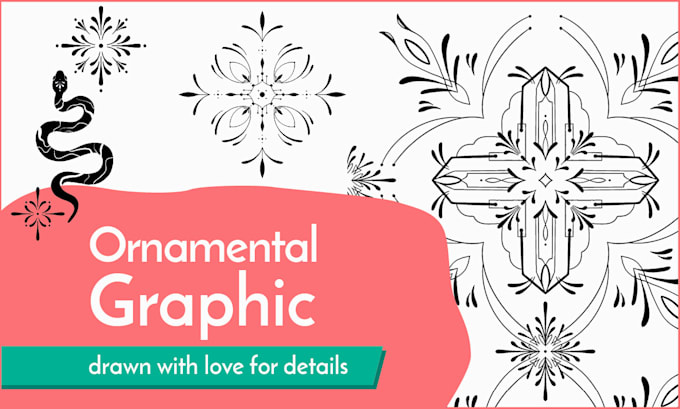 Create a custom ornamental fine line graphic by Monaisadesign | Fiverr