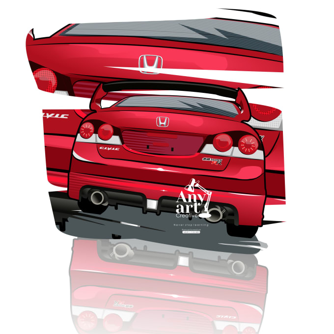 Make illustration jdm car just for 24hours order now by Anyarkes | Fiverr