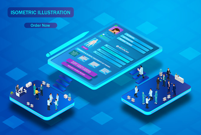 Make 3d isometric design graphics by Www_isometric | Fiverr