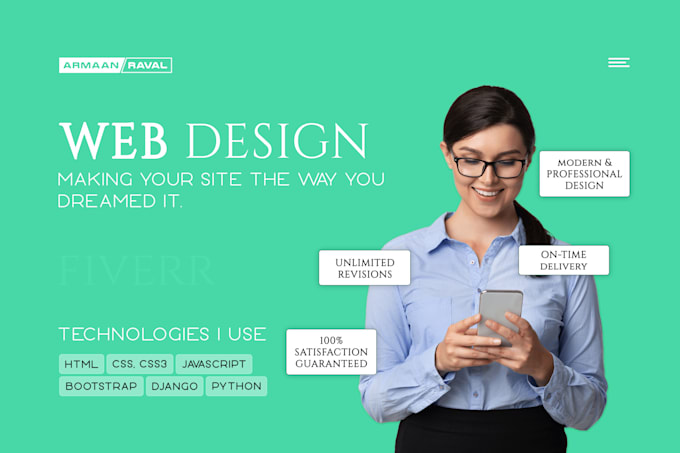 Provide any business website design or redesign using html,css,js by Armaan_raval | Fiverr