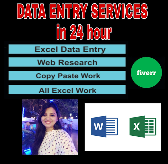 Do copy paste, data typing, excel typing, word typing by Imseema | Fiverr