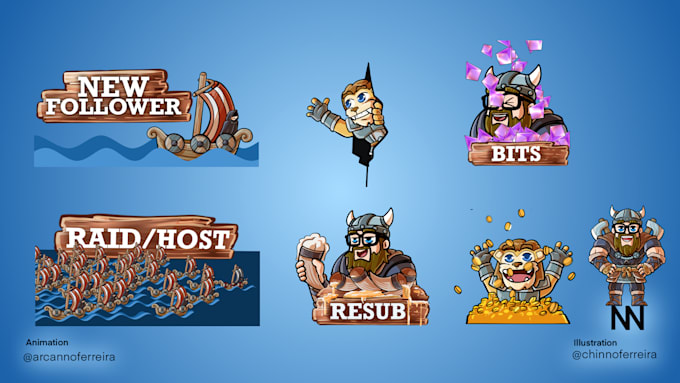 Animate alerts from your logo or design for streaming by Arcanno | Fiverr