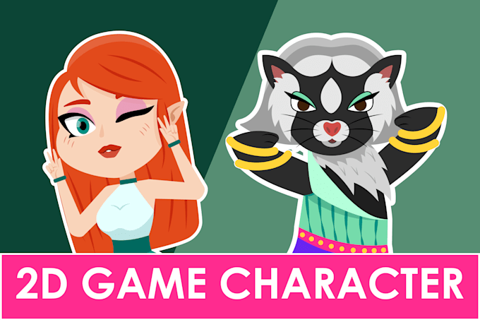 Create 2d game character, for unity mobile game, concept art by ...