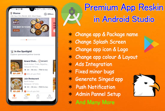 Do app reskin, modify and setup your app, reskin android app by Saurabh044 | Fiverr