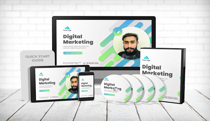 Design 3d digital product mockup, 3d bundle, ecover, ebook, product box ...