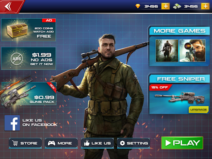 Design attractive game ui ux for mobile games by Mubi92wow | Fiverr