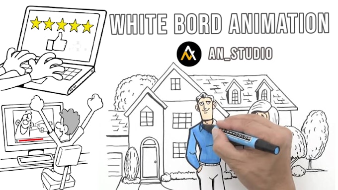 Create stunning custom whiteboard scribe animation video by An_studio ...