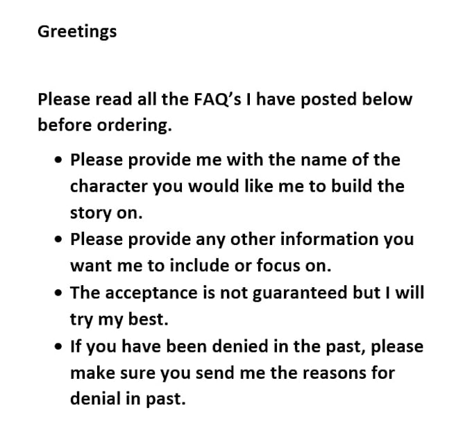 Help you with your character backstory for roleplay by Doubledeuces ...