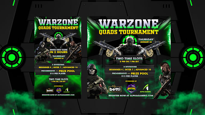 Design best trendy gaming flyer and esport flyer in one day by ...