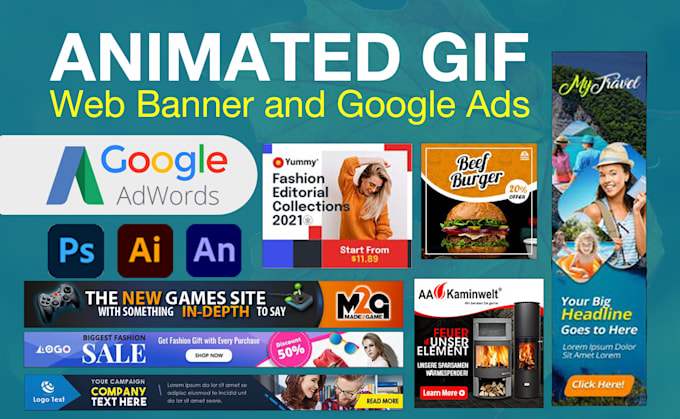 Create animated gif banner for google ads and social media by ...