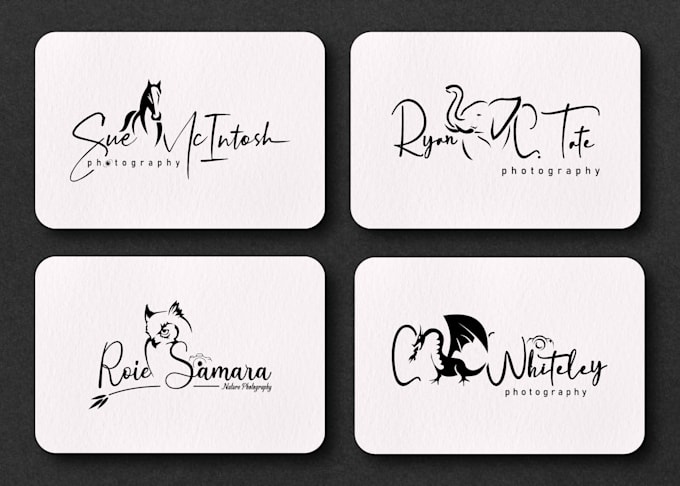 Design author animal photography signature logo or watermark by ...