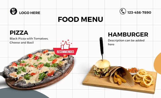 Creative menu card design restaurant menus by B_jyoshna | Fiverr