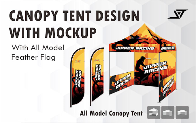 Design creative motocross tent and flags by Irfan_jipper | Fiverr