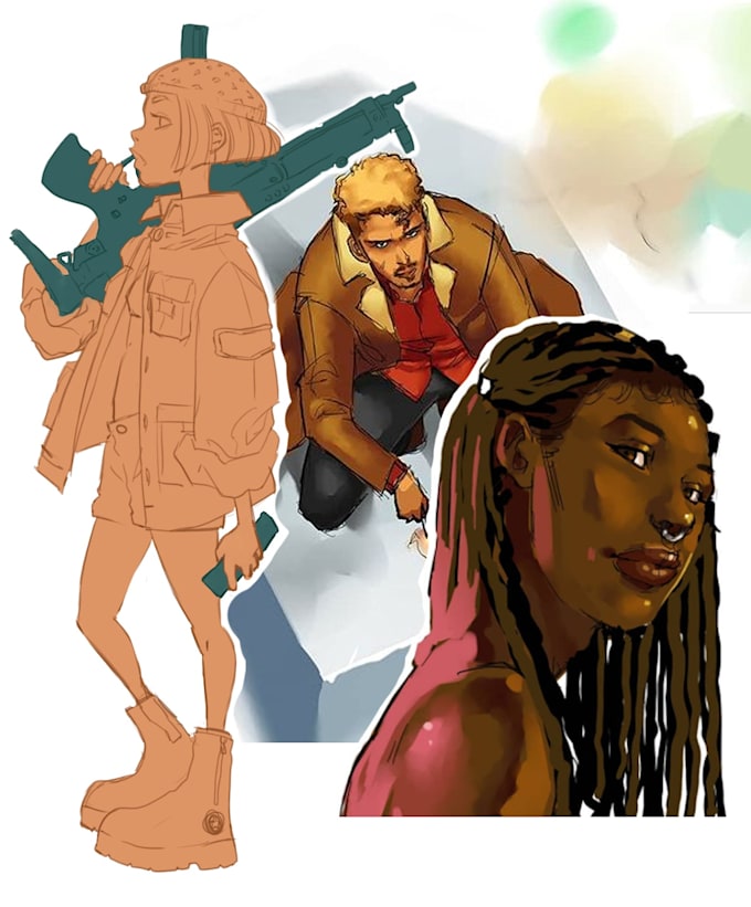 Make a character design concept art for your game by Alfaarouq | Fiverr