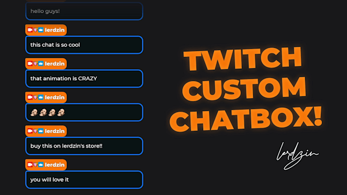 Do a custom animated twitch chat for your stream by Lerdzin | Fiverr