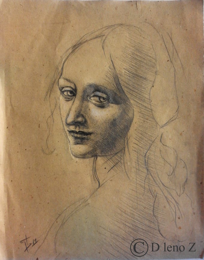 Hand drawn pencil portrait figures objects from a photo by D_leno_z ...