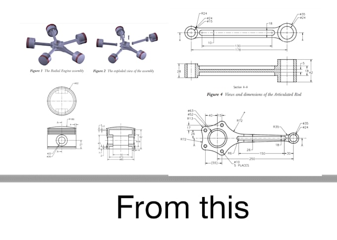 Design 3d mechanical models from 2d drawings by Vaibhav_shendre | Fiverr