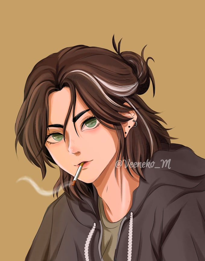 Drawing simple anime illustration for you by Veenekomineko | Fiverr