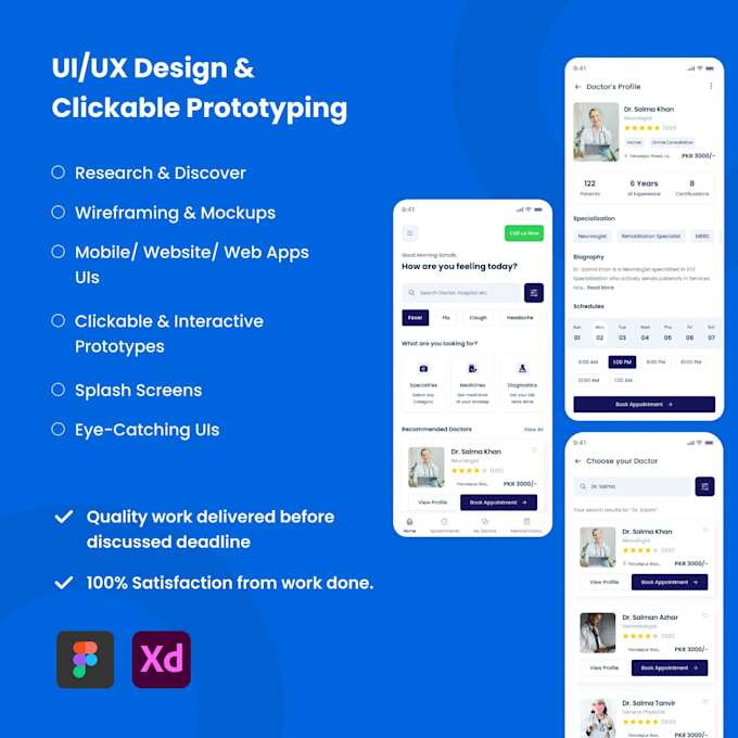 Design amazing ui ux for mobile and web app with prototype by ...