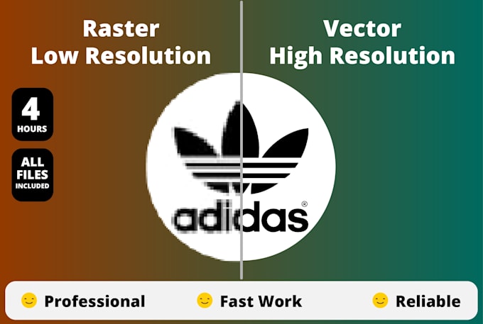 Vectorize any low resolution image, logo to high resolution fast by Fa ...